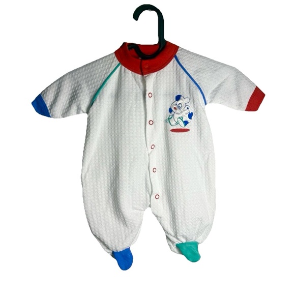 BabyGro | One Pieces | Vintage Babygro Infant Sleeper Small White Red ...